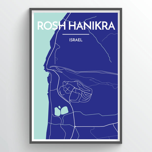 Rosh Hanikra City Map Print - Point Two Design