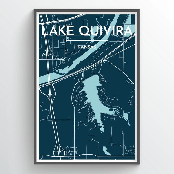 Lake Quivira City Map Print - Point Two Design