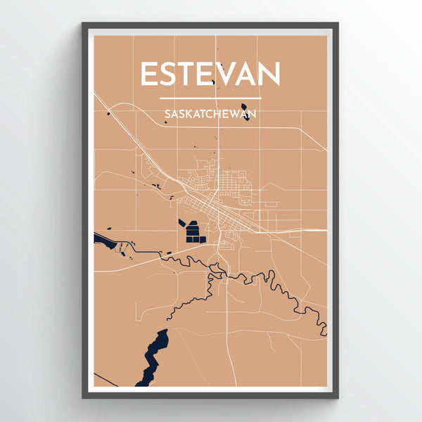 Estevan City Map Print - Point Two Design