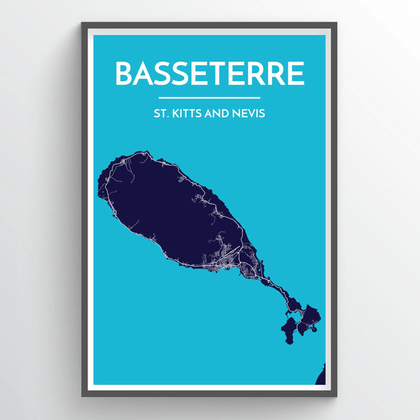 Basseterre City Map Print - Point Two Design
