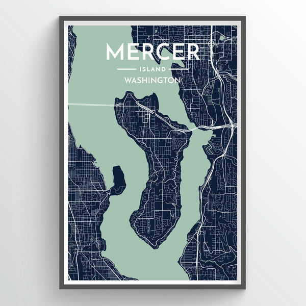 Mercer Island City Map Print - Point Two Design