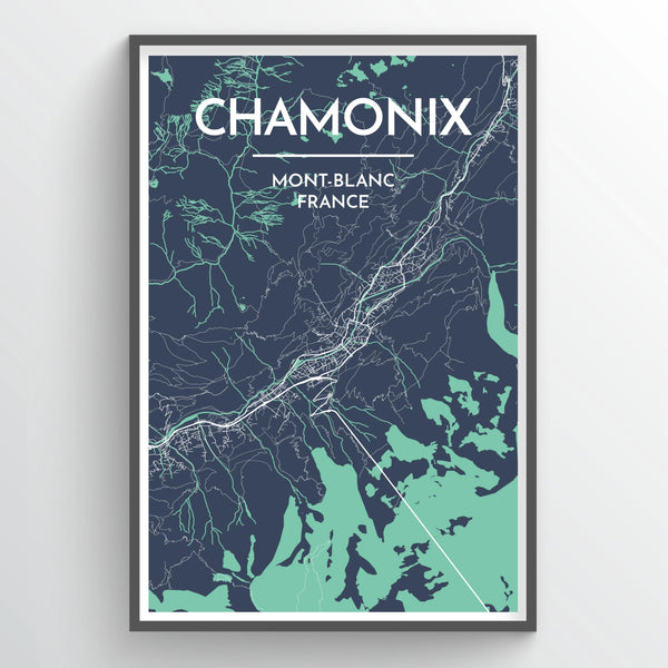 Chamonix City Map Print - Point Two Design