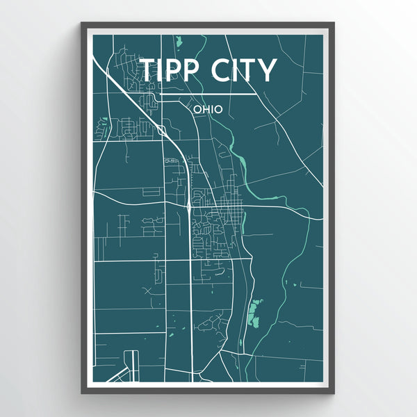 Tipp City City Map Print - Point Two Design