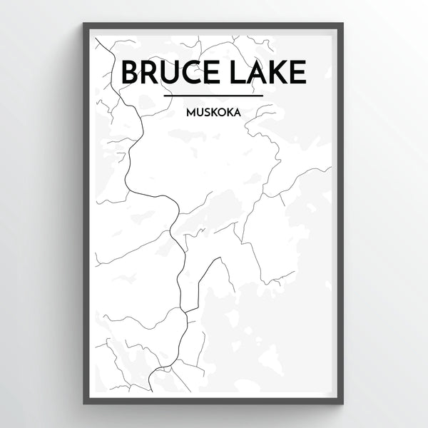 Bruce-Lake Muskoka (Canada) City Map Prints | Point Two Design
