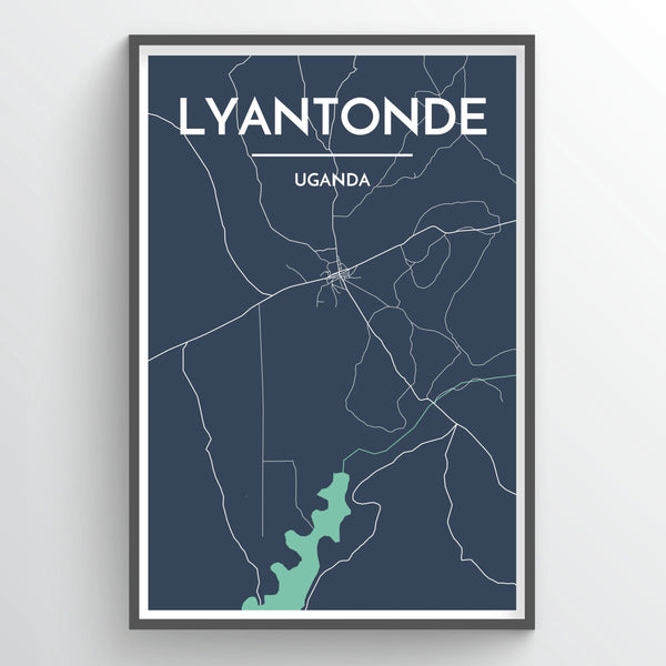 Lyantonde City Map Print - Point Two Design