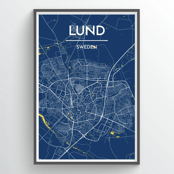 Lund City Map Print - Point Two Design