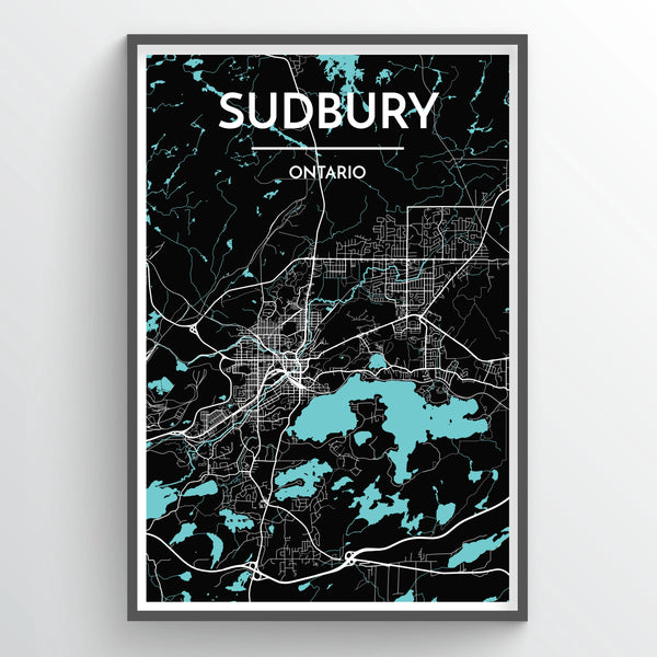 Sudbury City Map Print - Point Two Design