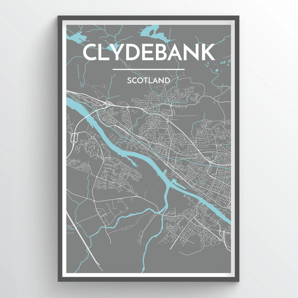 Clydebank City Map Print - Point Two Design