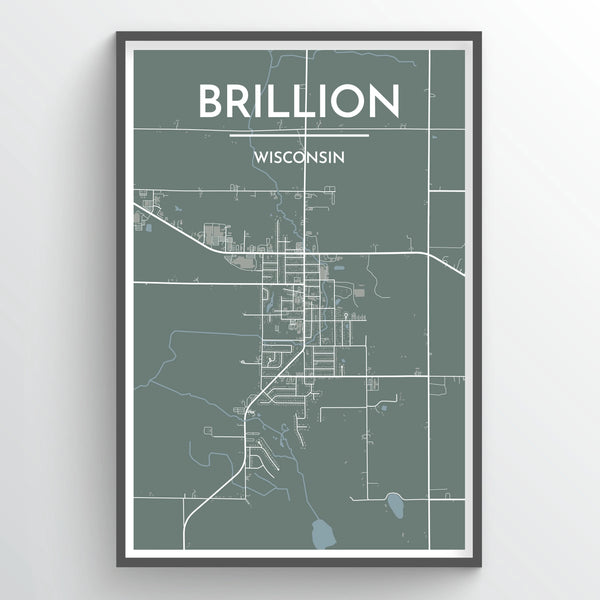 Brillion City Map Print - Point Two Design