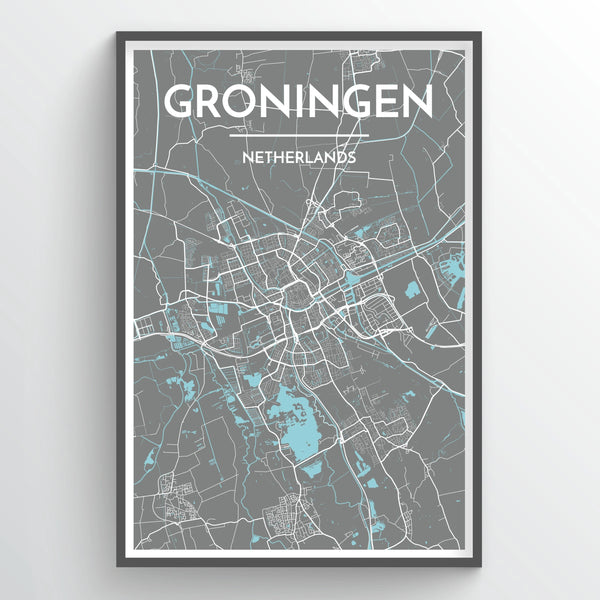 Groningen City Map Print - Point Two Design