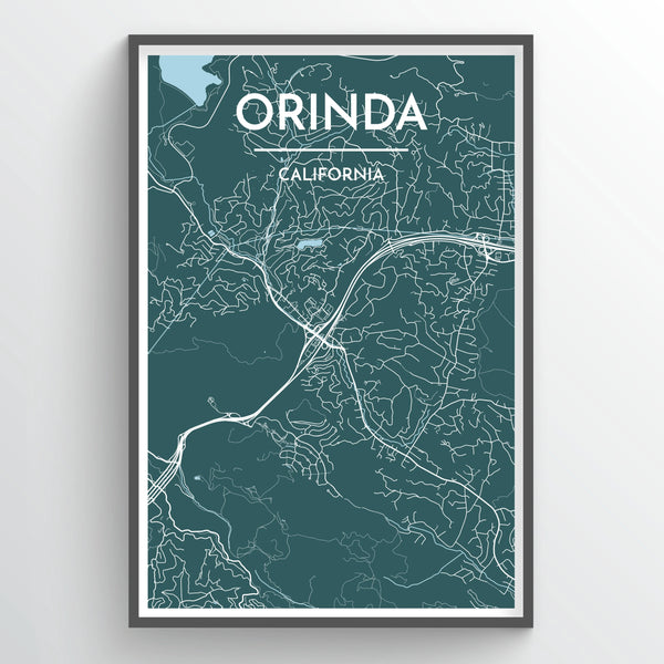 Orinda California (United-States) City Map Prints |Point Two Design