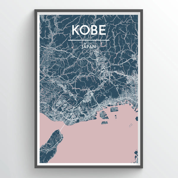 Kobe City Map Print - Point Two Design