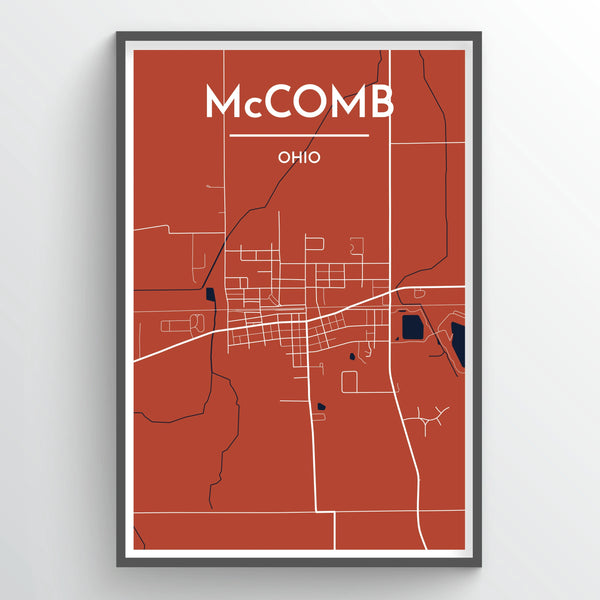 Mccomb City Map Print - Point Two Design