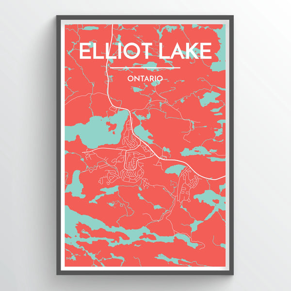 Eliot Lake City Map Print - Point Two Design