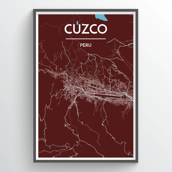 Cuzco City Map Print - Point Two Design