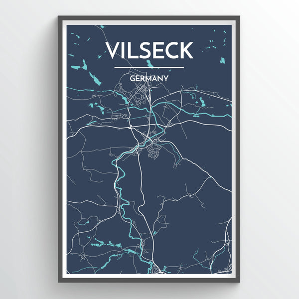 Vilseck City Map Print - Point Two Design