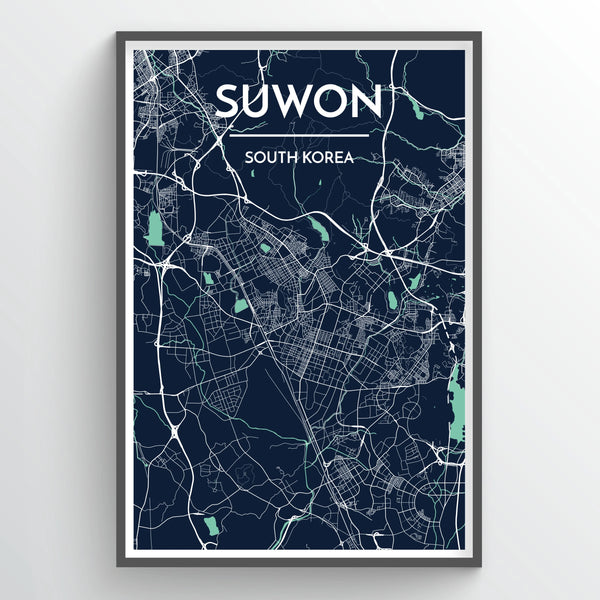 Suwon City Map Print - Point Two Design