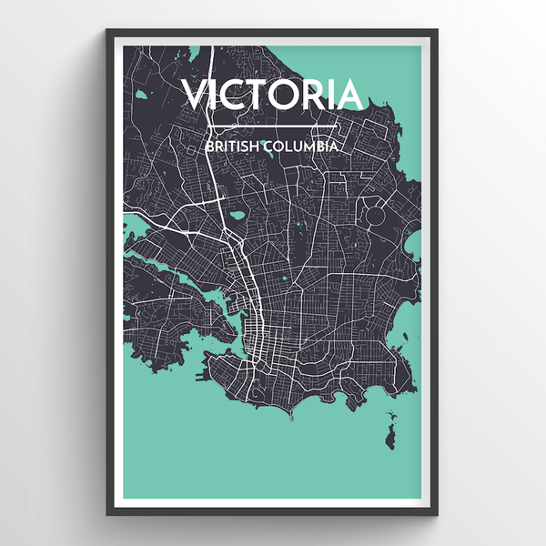 Victoria - City Map Art Print - High Quality Custom Made Art - Point ...