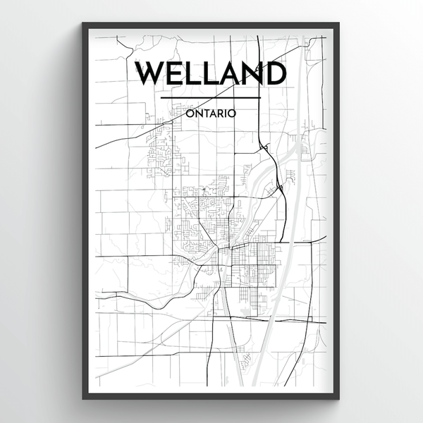 Welland City Map City Map Art Prints - High Quality Custom Made Art ...