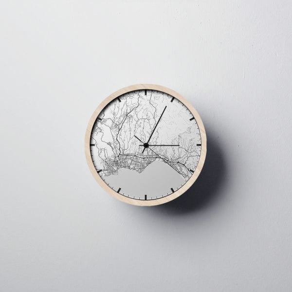 Santa Cruz Modern Wall Clocks - City Map Wall Clocks - Point Two Design