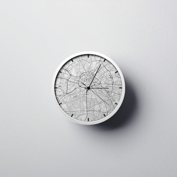 Manchester Modern Wall Clocks - City Map Wall Clocks - Point Two Design
