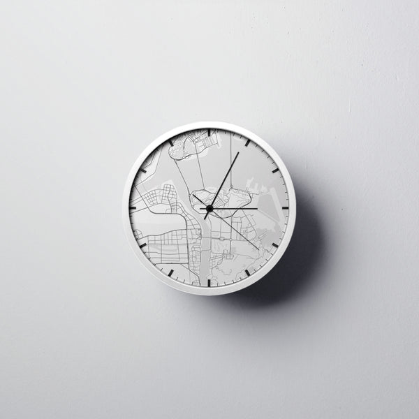Macau Modern Wall Clocks - City Map Wall Clocks - Point Two Design