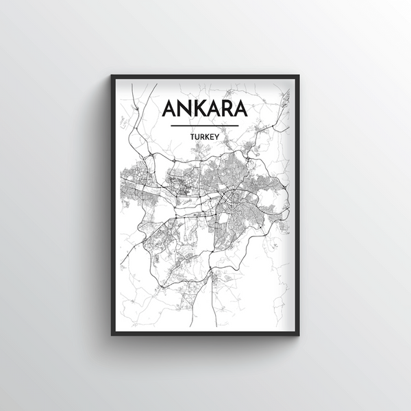 Ankara City Map Art Prints - High Quality Custom Made Art - Point Two ...