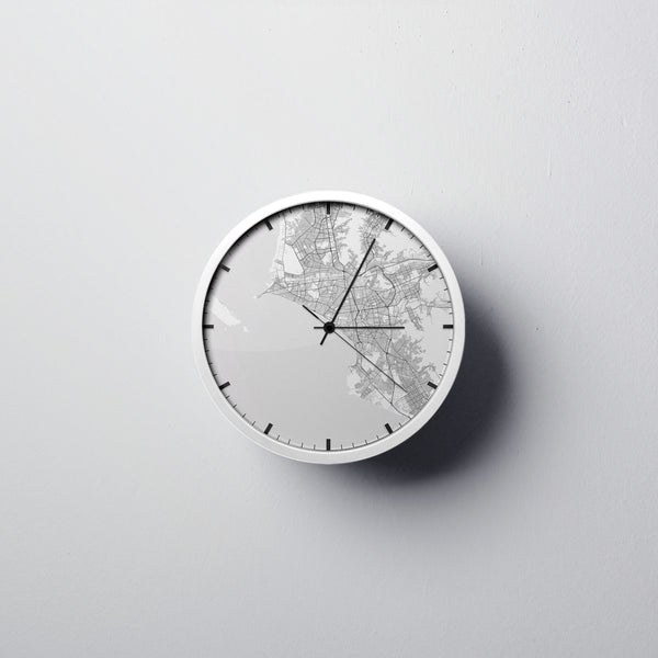 Lima Modern Wall Clocks - City Map Wall Clocks - Point Two Design